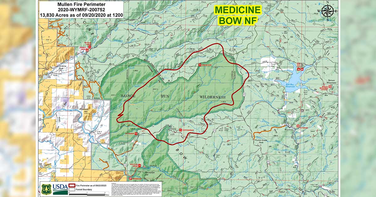 Mullen Fire Causes Evacuations Sunday, Expected to Grow Due to Strong ...