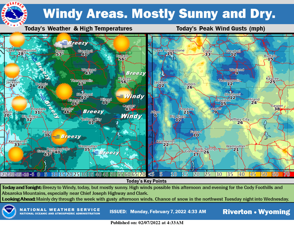Sunny with a High Near 41 - SweetwaterNOW