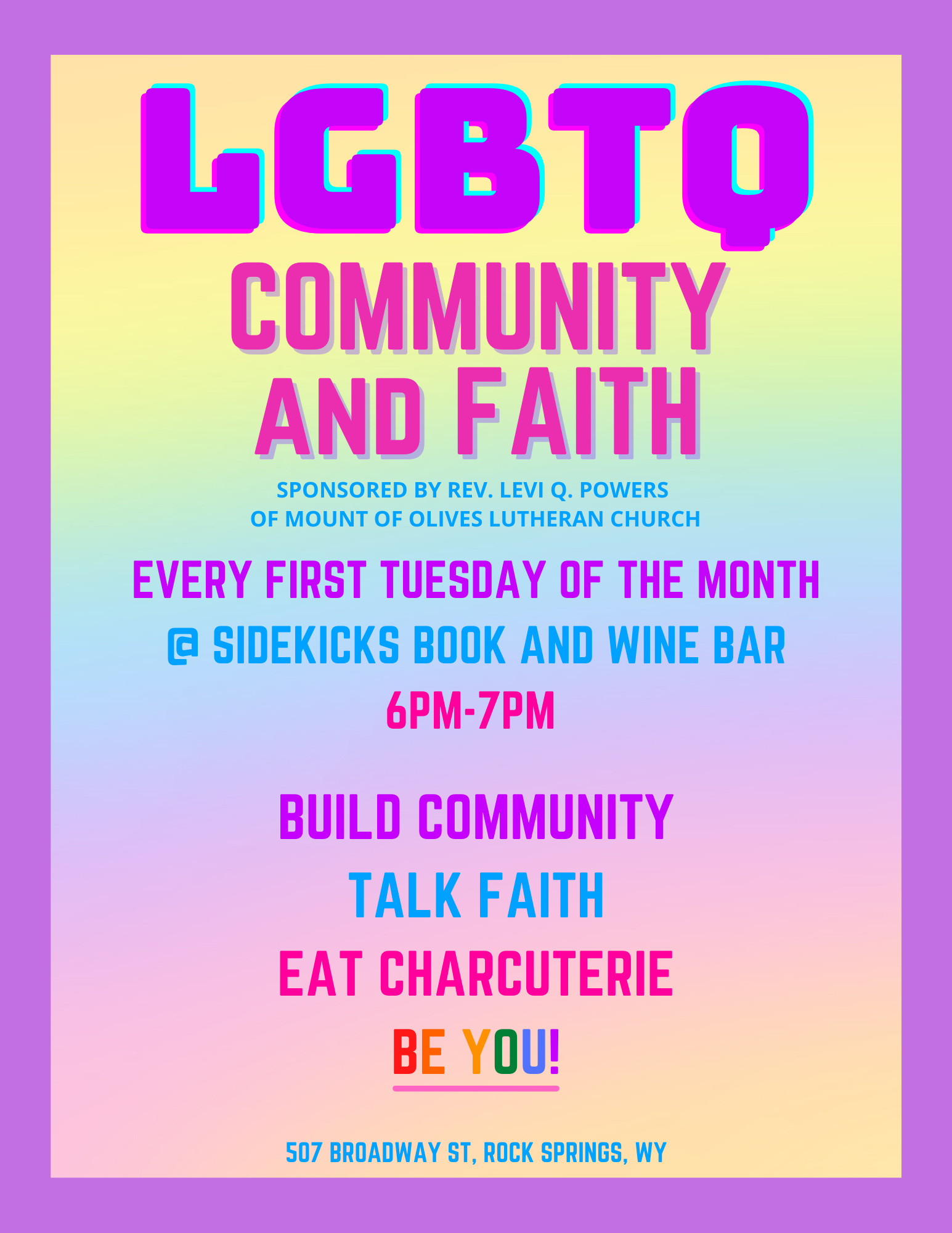 Mount of Olives Lutheran Church Invites LGBTQ Community to Monthly ...