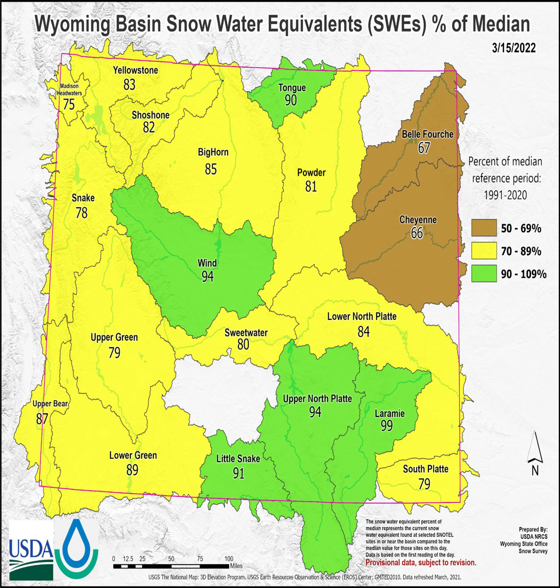 Wyoming's Current Snowpack Below This Time Last Year - SweetwaterNOW